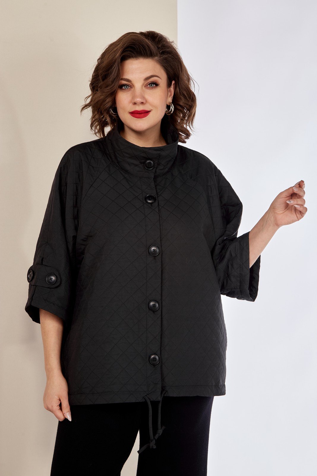 Куртка 2145 черный Shetti купить в интернет магазине Велесмода